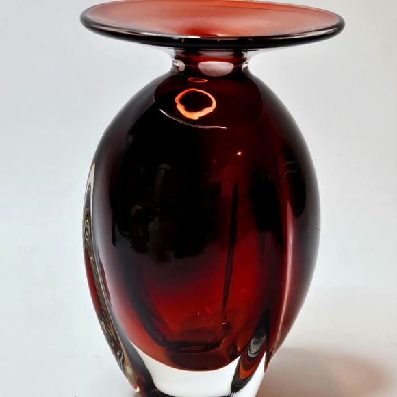 Michael Trimpol | Accents | Michael Trimpol Signed Art Glass Perfume Bottle Cranberry No Stopper ...